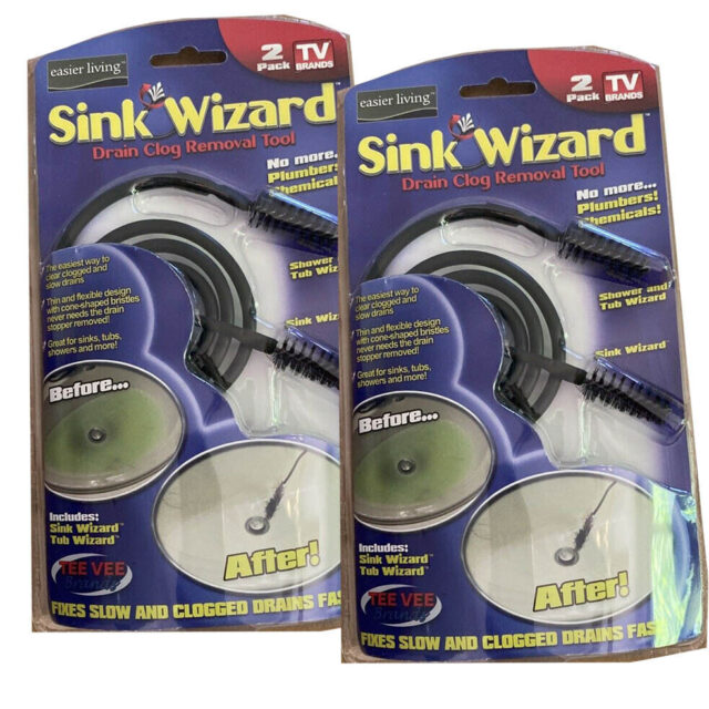 Sink Wizard™ Drain Clog Removal Tool - As Seen On TV Tech