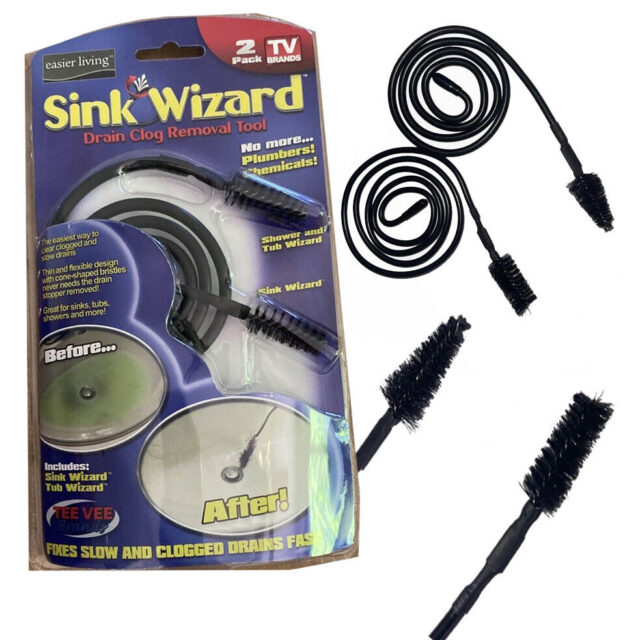 Sink Wizard™ Drain Clog Removal Tool - As Seen On TV Tech